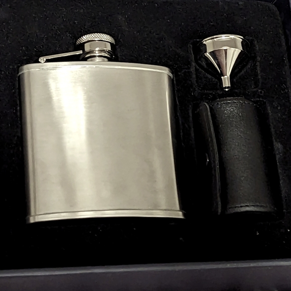 Brookstone | Other | Brookstone Stainless Steel Flask Decanter With ...